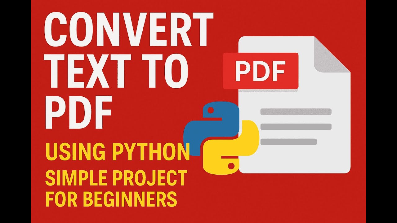Convert Text to PDF using Python Simple Project for Beginners | python project