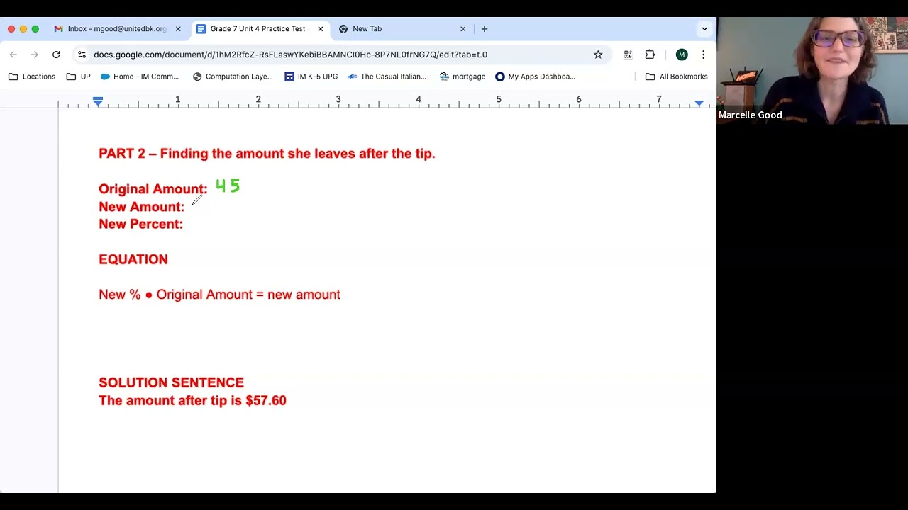 Unit 4 Test Practice Problem 5