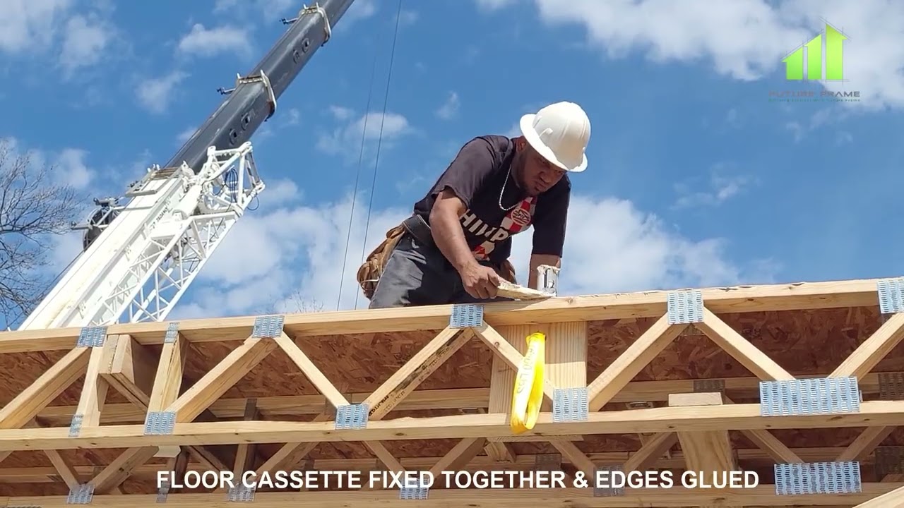 Three Townhouses framed in one week. Possible with prefabricated frame kits from Future Frame USA