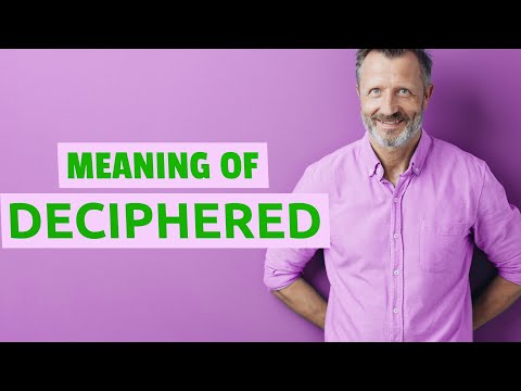 Deciphered | Definition of deciphered đ đ đ