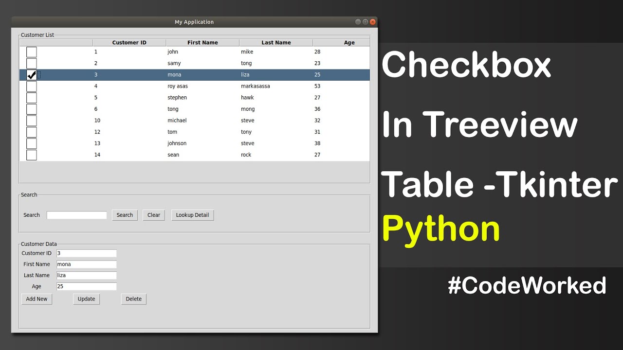 Checkboxes in Treeview Table Tkinter - Python [Best Video] #python #checkboxes #tutorial