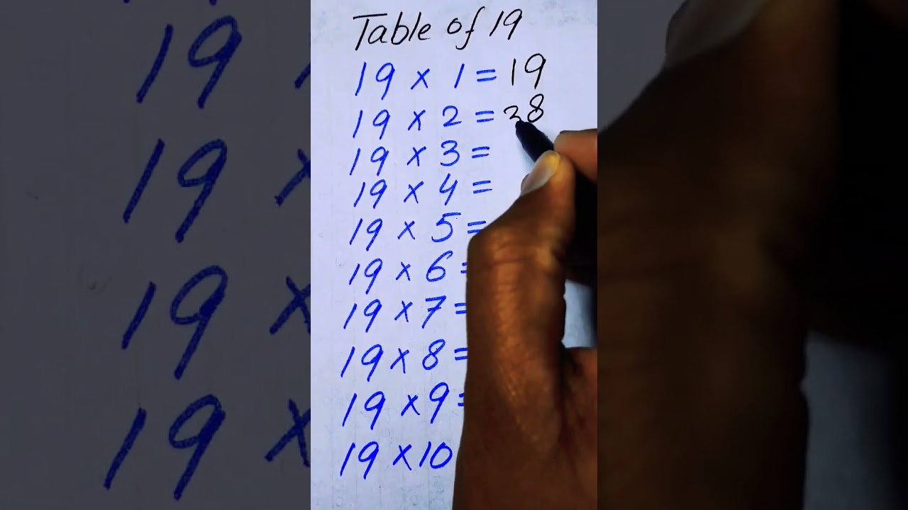 Table of 19 #shorts #trending #youtubeshorts #tiktok #table
