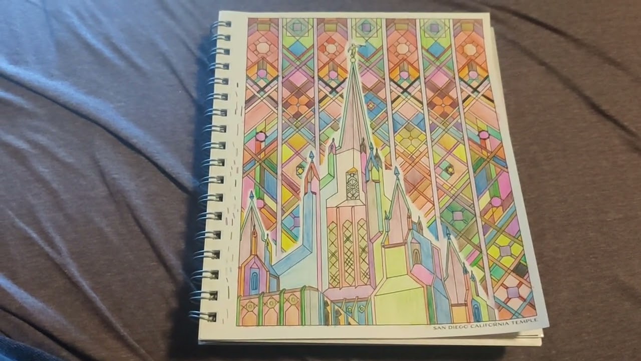 San Diego LDS Temple Coloring Page 