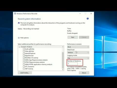 How To Recording a Trace With Windows Performance Recorder.