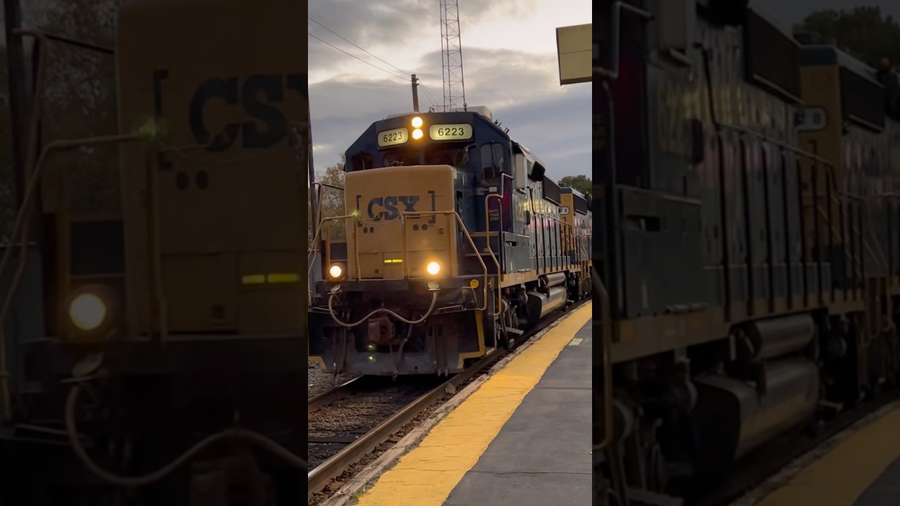 CSX L010 Running Light through Readville! #train #mbta #commuterrail