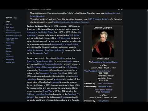 Andrew Jackson | Wikipedia With Me