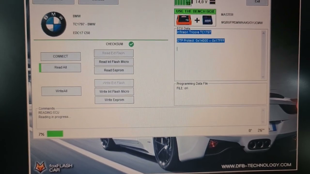Foxflash Fox Flash BMW EDC17C50 Read Write checksum  ok