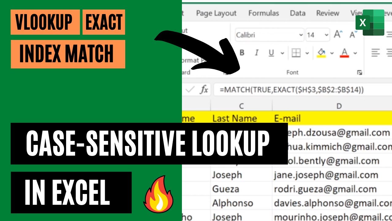 How to Perform a Case-Sensitive Lookup in Excel | Excel Lookup Formula