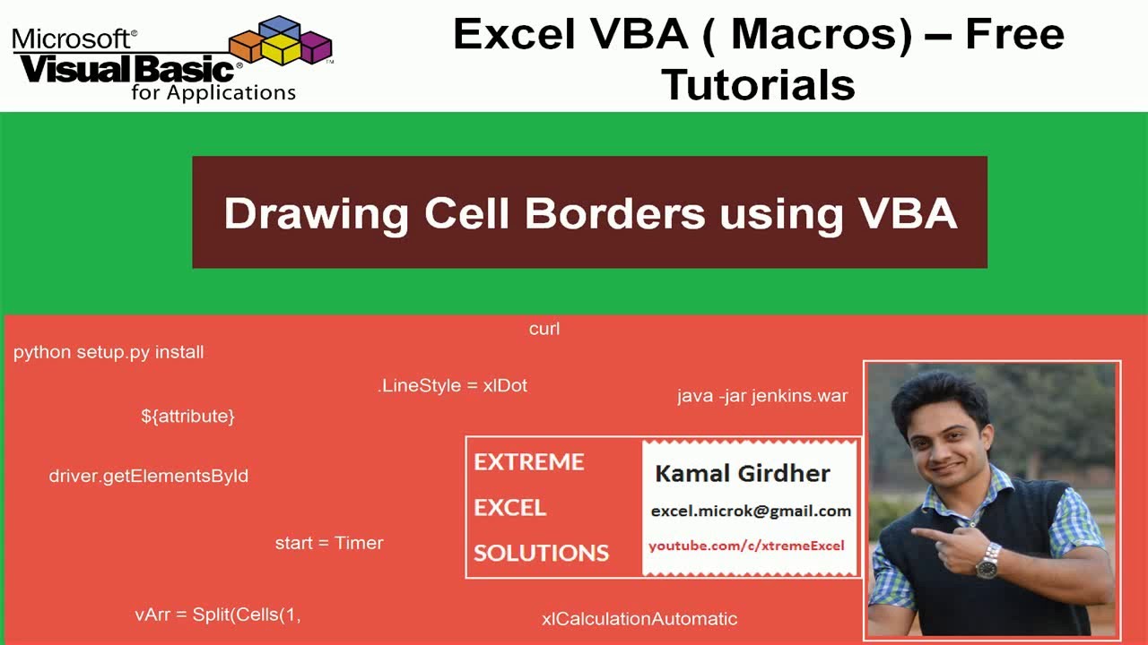 Excel Macro Tutorials - Draw borders using VBA