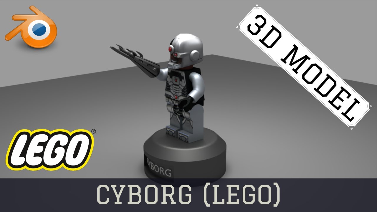 Lego Characters: Cyborg nº#29 - Render Preview