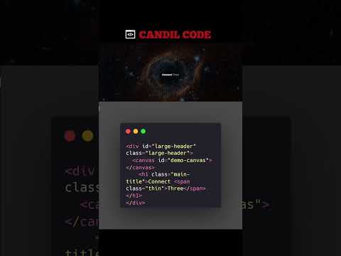 Animated Background Canvas || HTML CSS