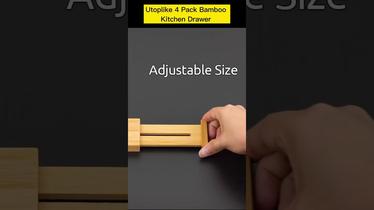 Utoplike 4 Pack Bamboo Kitchen Drawer Dividers #shorts  #youtubeshorts #short #amazon