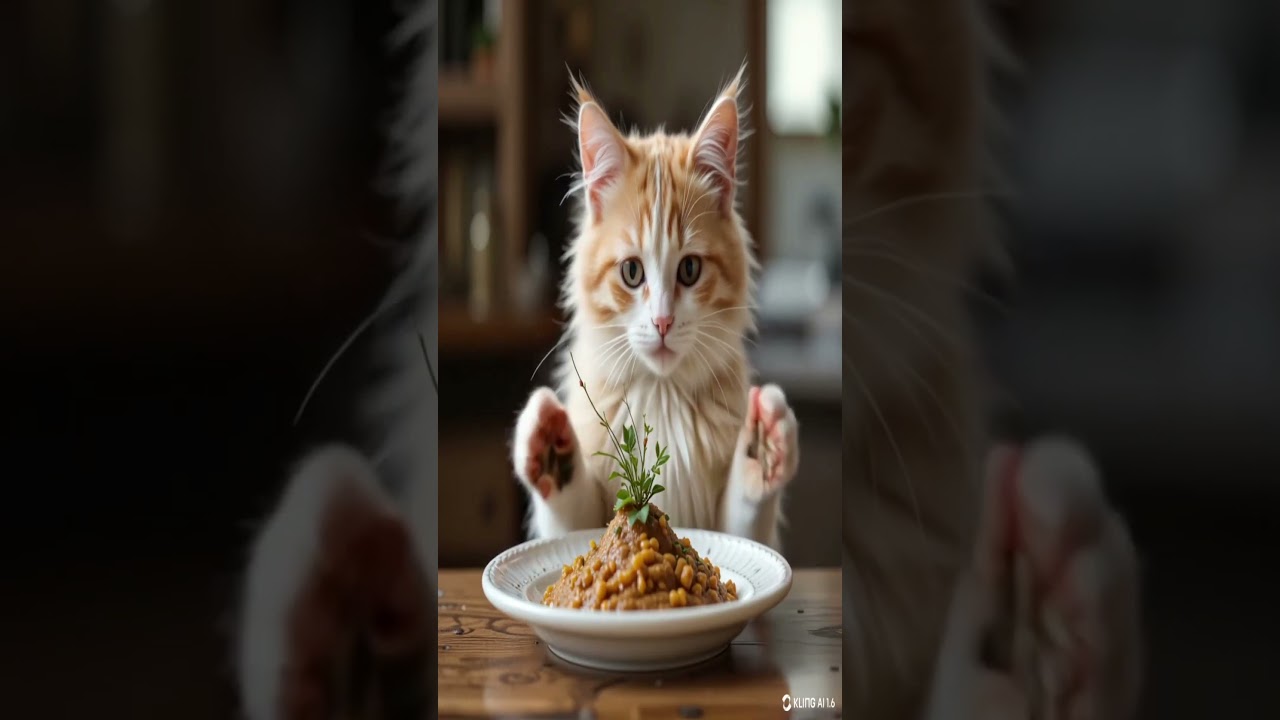 Presentation is Key  #CatChef #CookingFails #FunnyShorts #CatCooking #KitchenChaos #Shorts