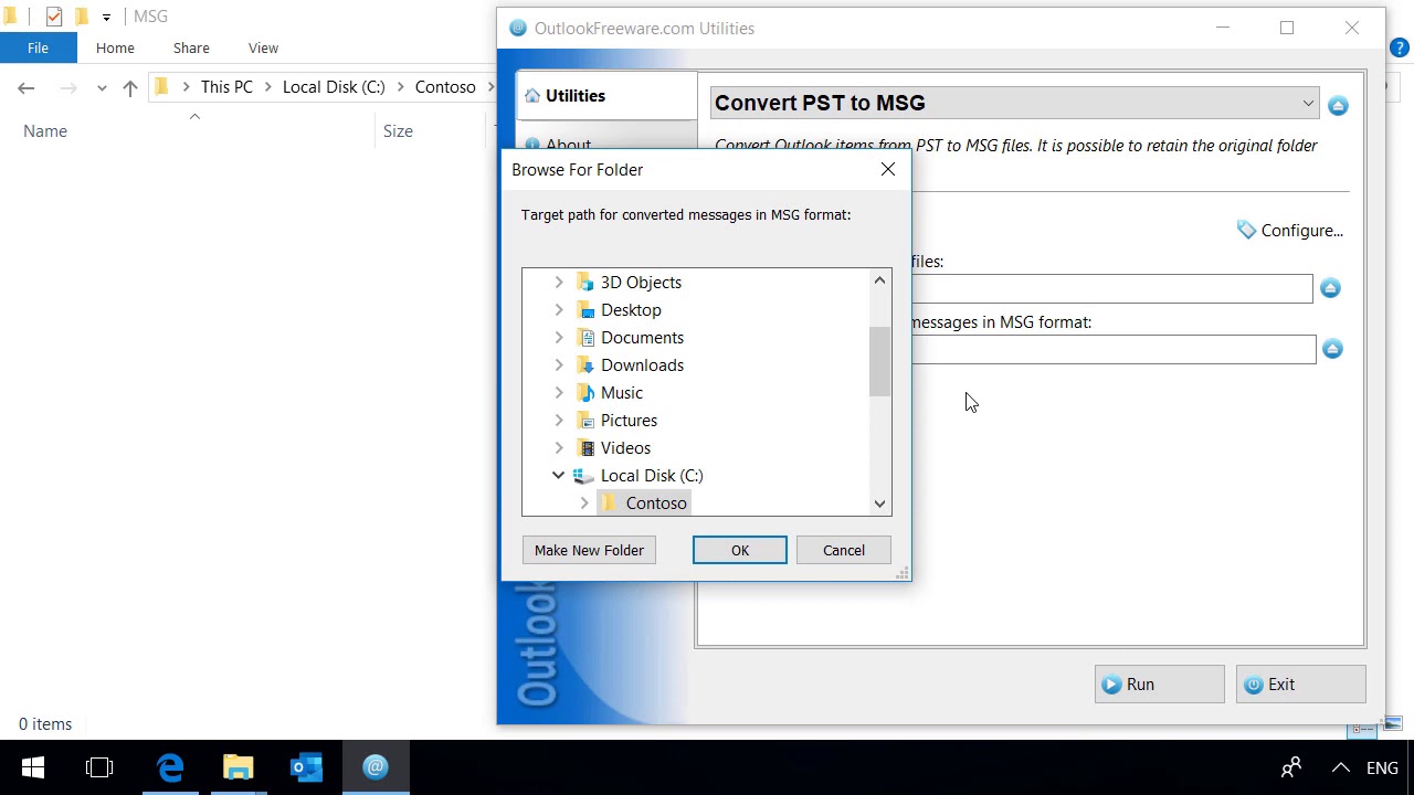 Convert Outlook PST to MSG Files