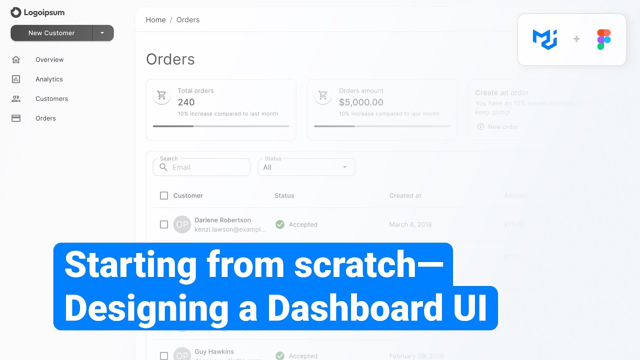 Designing a Dashboard UI in Figma