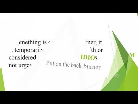 Put on the back burner (meaning & use)