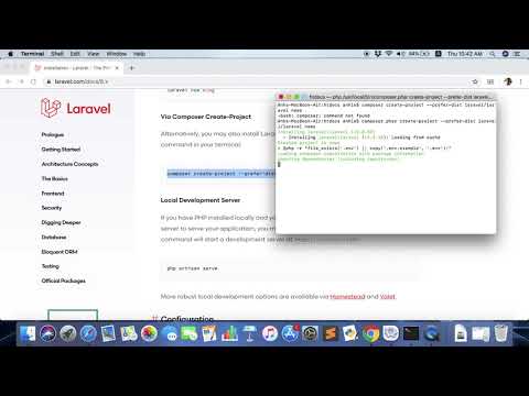 Create project laravel with composer
