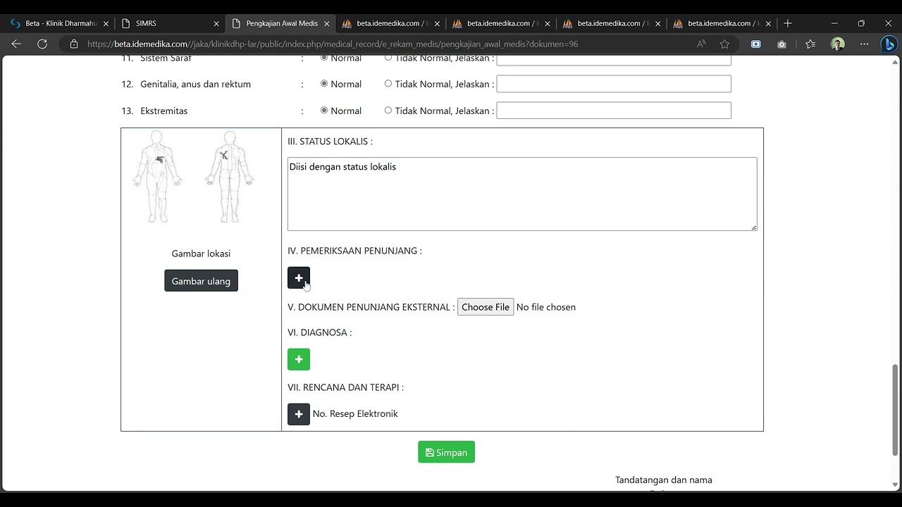 Panduan 5 ERM : Pengkajian Awal Medis