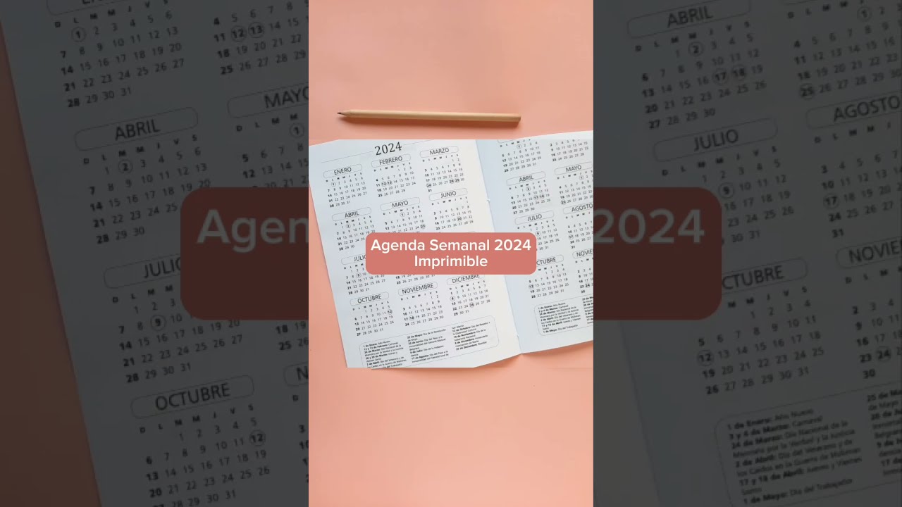 Agenda Semanal 2024 - PDF Imprimible ✨