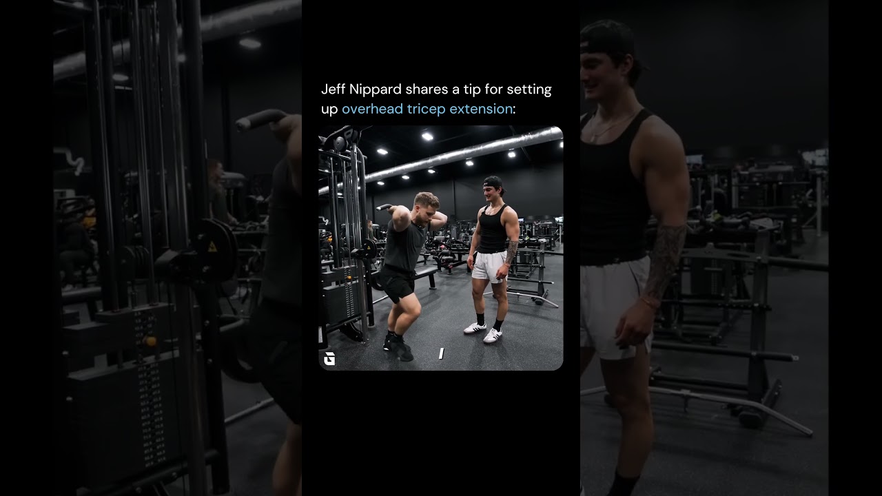 You need to do this next time you do overhead tricep extension!