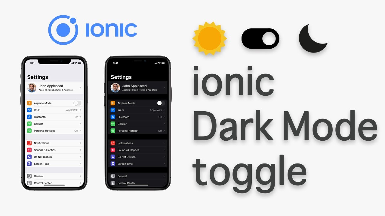 ionic 5 dark mode toggle