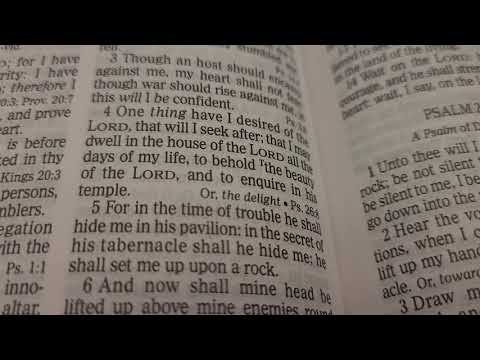 T, Psalm 27:5, hide me in your pavilion, set me up upon a rock