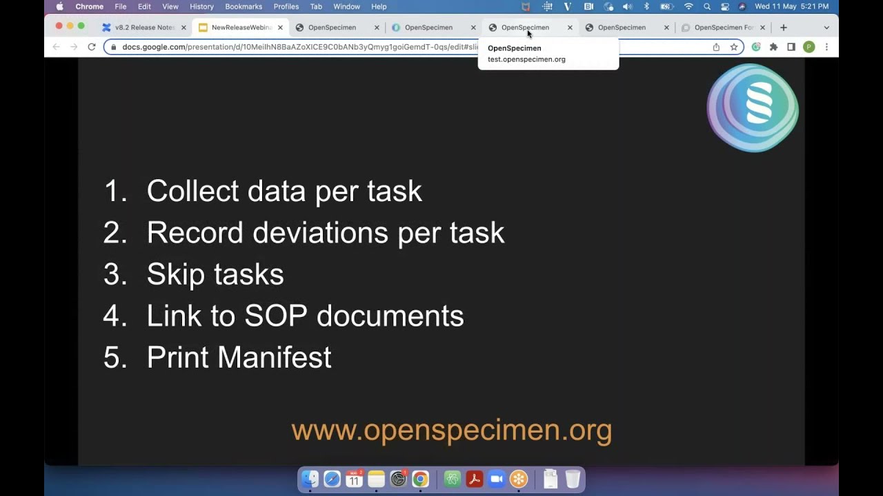 Specimen Processing Workflows (OpenSpecimen)
