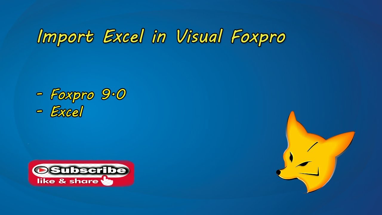 Import Excel In Visual Foxpro