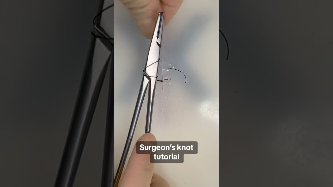 The Surgeon’s Knot #surgicalskills #suturing #surgery #surgeon #surgeonlife #vet #medicine