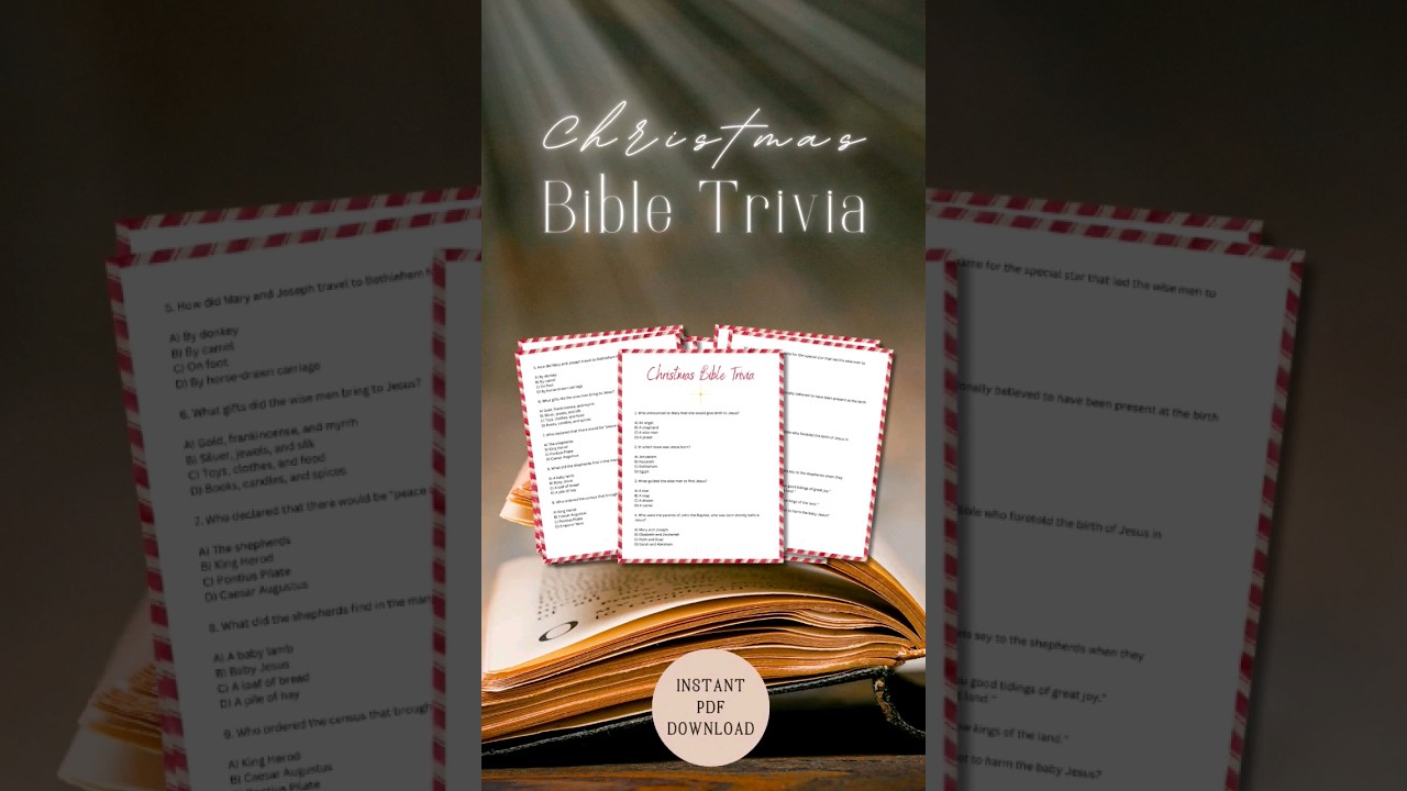 ✝️ 📖 Printable Christmas Bible Trivia with Correct Answers