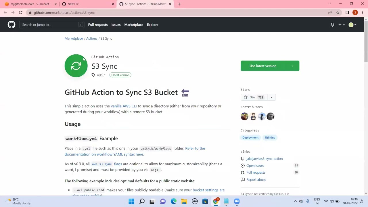 AWS - Deploy Angular/Node JS application Using GitHub Actions + S3
