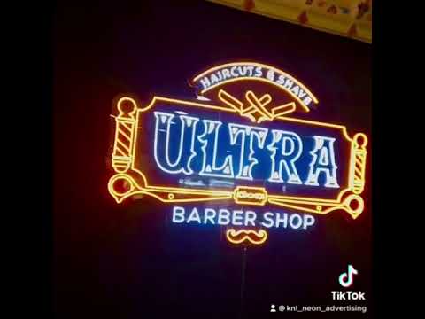 ULTRA Barber Shop Logo Branding Led Neon