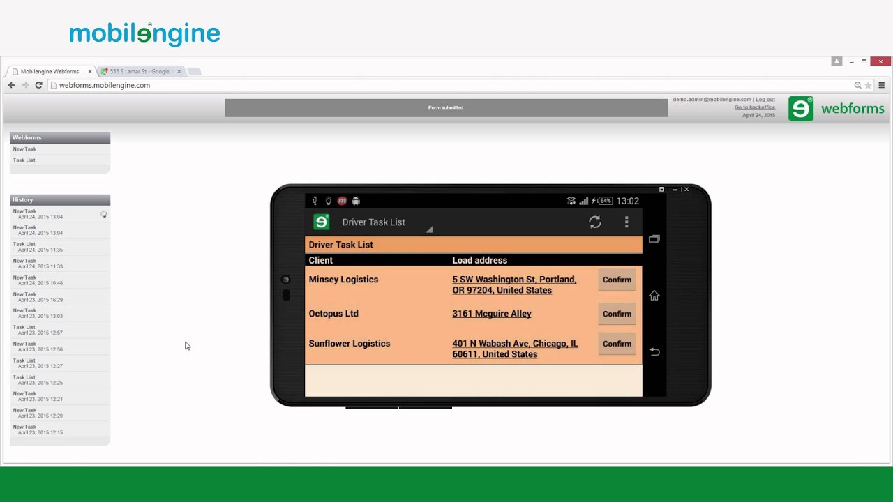 Mobilengine Webforms