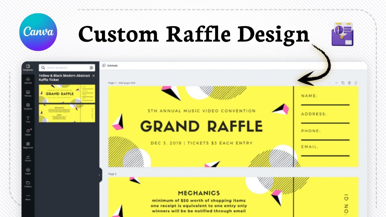 How to print raffle tickets from canva (Event Access)