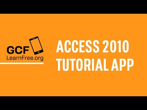 GCFLearnFree.org Access 2010 Tutorial App