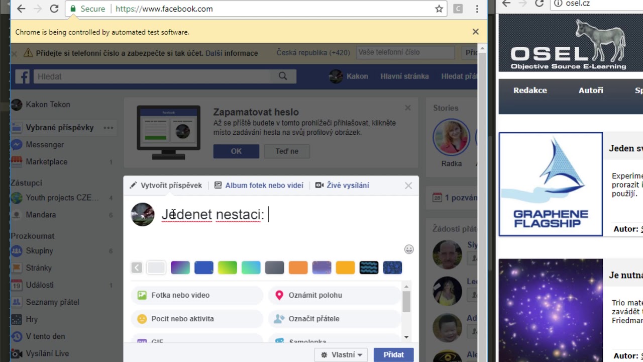 Python - Post Automatic Status from Web Scraper on Facebook