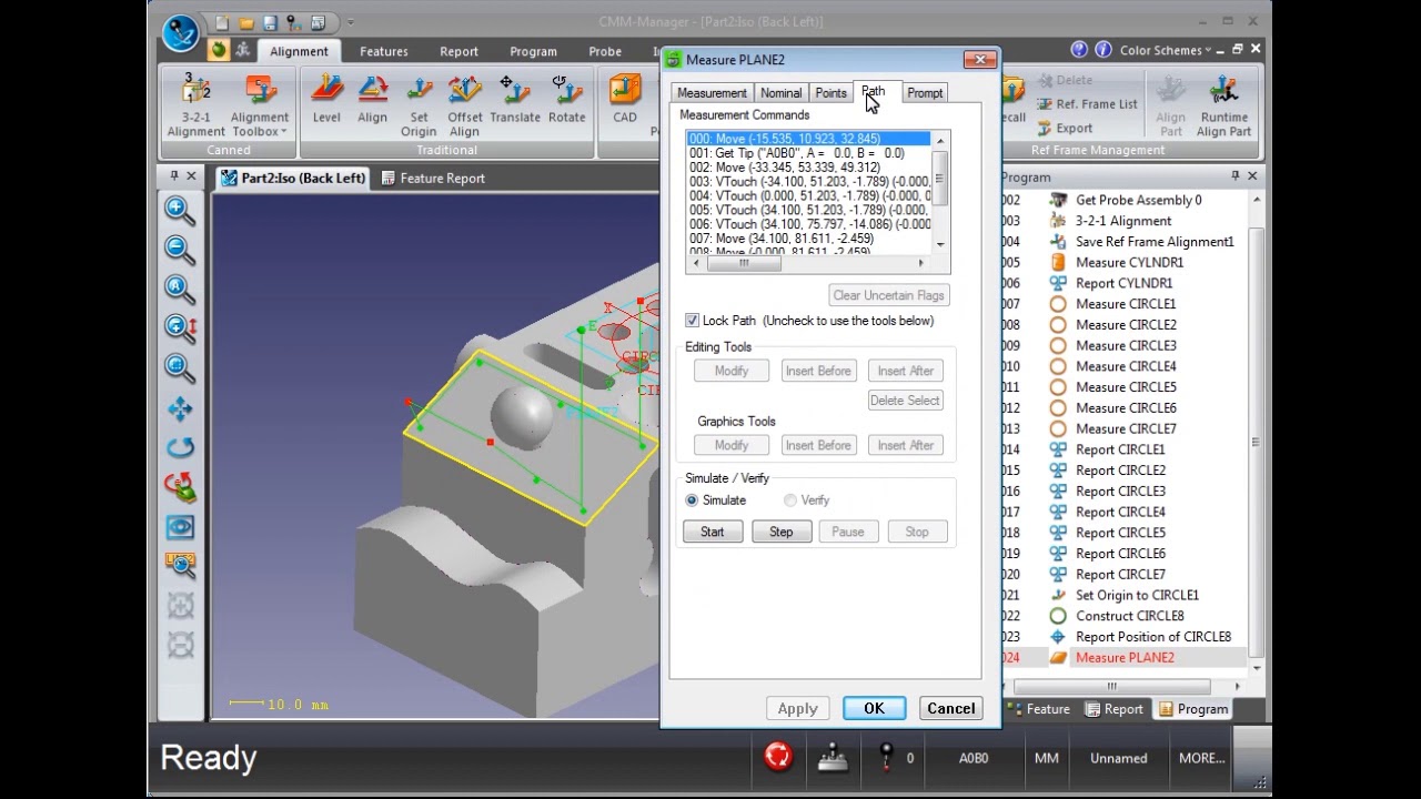 CMM Manager - Edit modify graphic tool