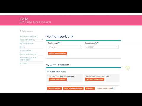 How to allocate GTINs using My Numberbank