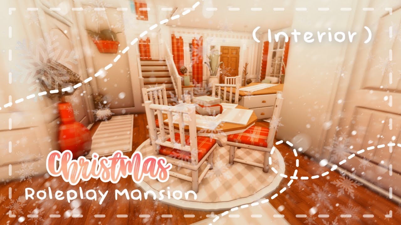 Roblox Bloxburg - Christmas Winter Roleplay Mansion ( Interior ) - Minami Oroi