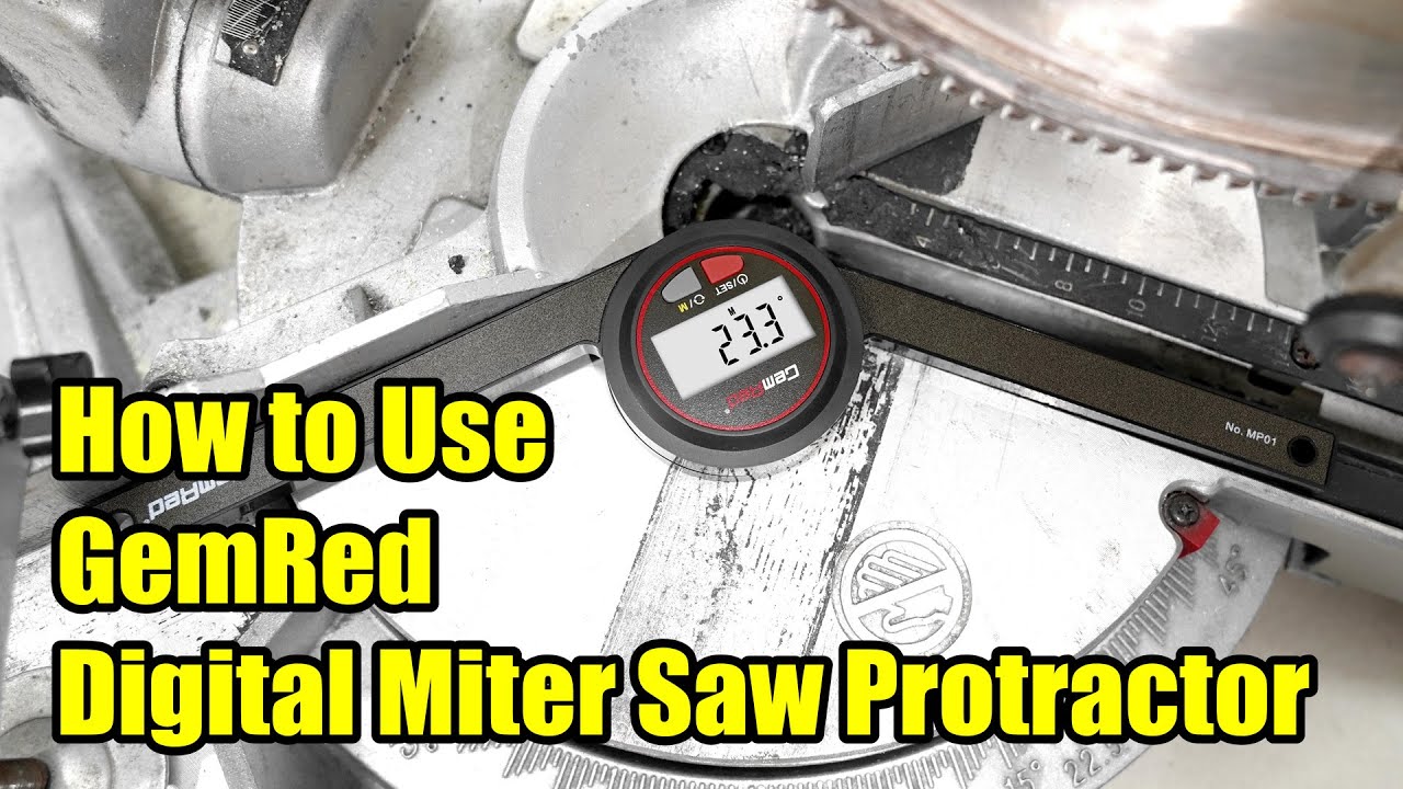 How to Use GemRed Digital Miter Saw Protractor MP01