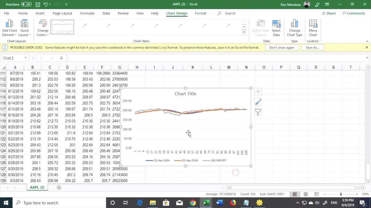 Constructing An Exponential Moving Average Using Excel