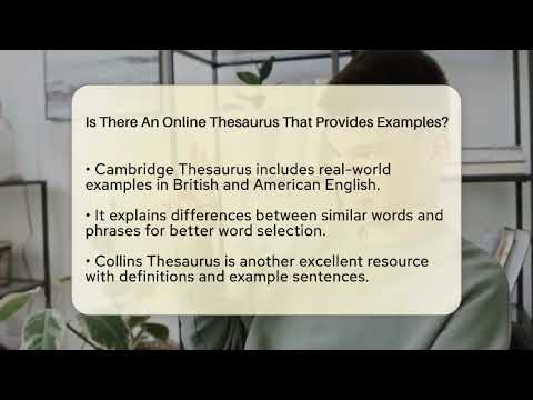 Is There An Online Thesaurus That Provides Examples? - The Language Library