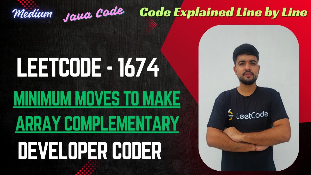 Minimum Moves to Make Array Complementary | LeetCode 1674 | Java Code | Developer Coder