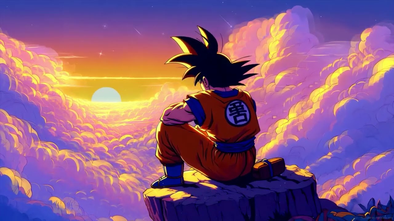 Goku Watching Sunset Dragon Ball Live Wallpaper