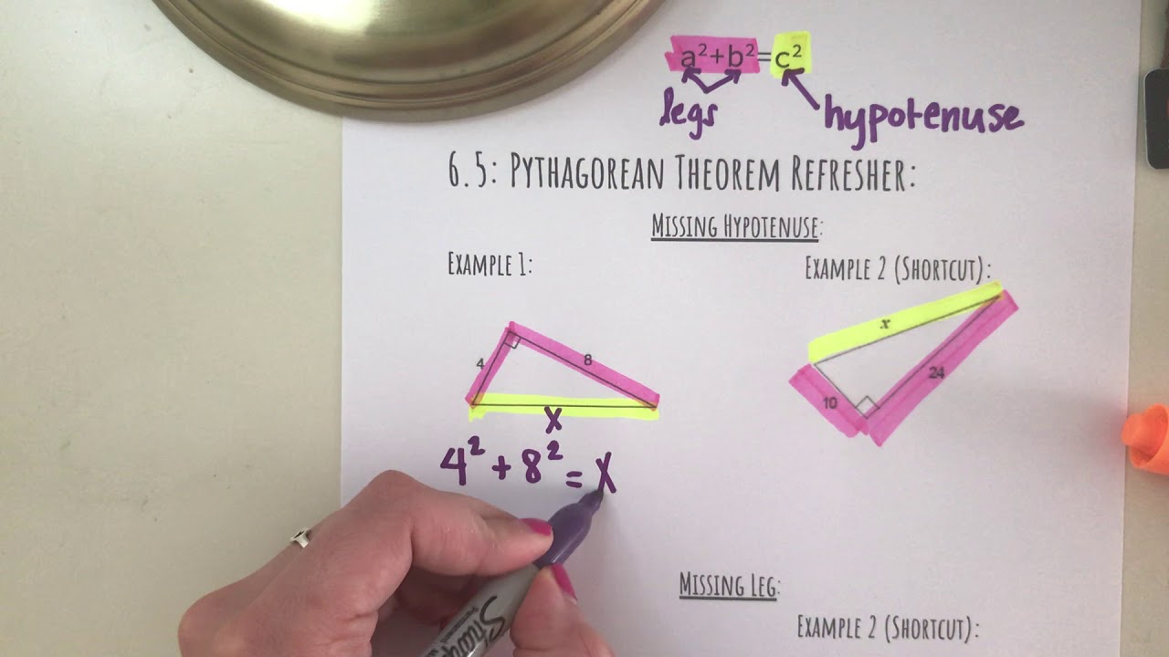 Refresher: Pythagorean Theorem- Part 1