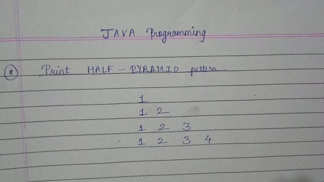 Print Half Pyramid Pattern | Java Programming | Dev Domain
