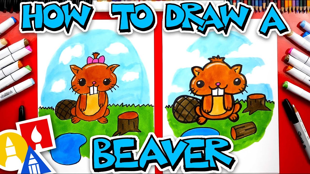 How To Draw Funny Cartoon Beaver