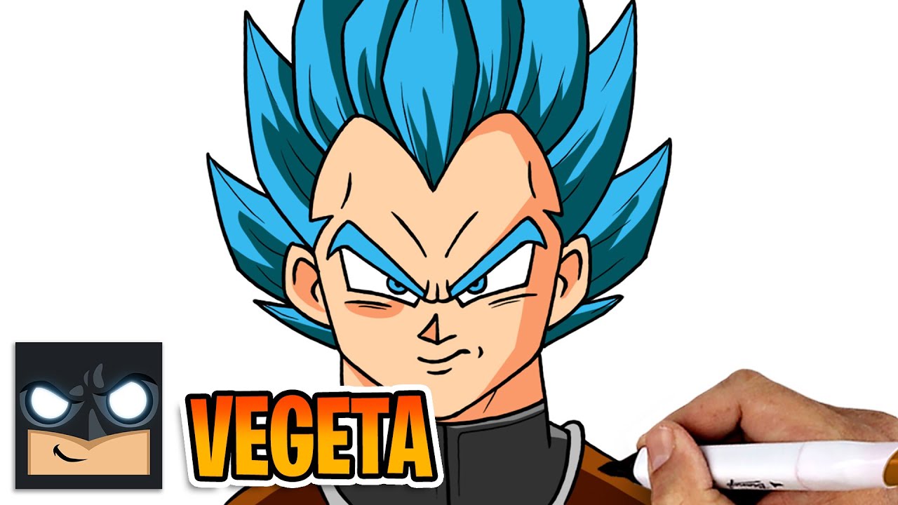 How to Draw Vegeta Super Saiyan Blue | Dragon Ball Z