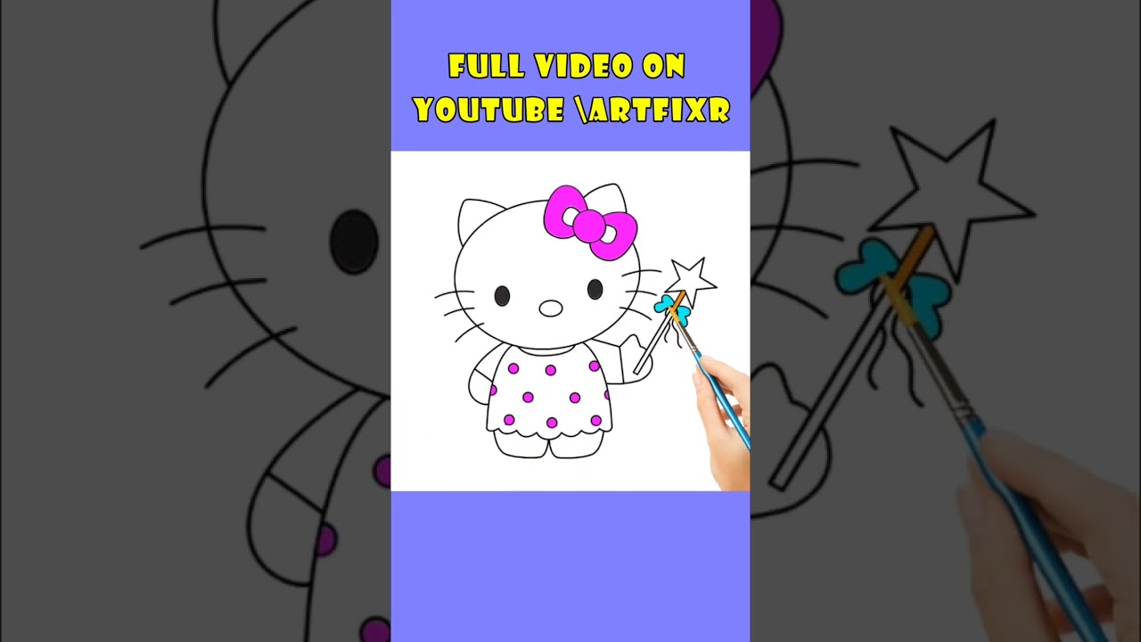 Draw and Coloring Hello Kitty #artfixr