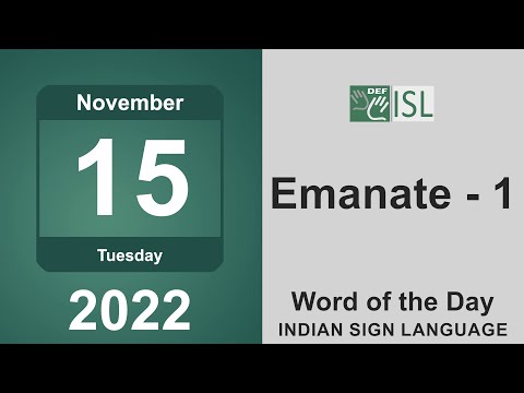 Emanate - 1 (Verb) Word of the Day for November 15th